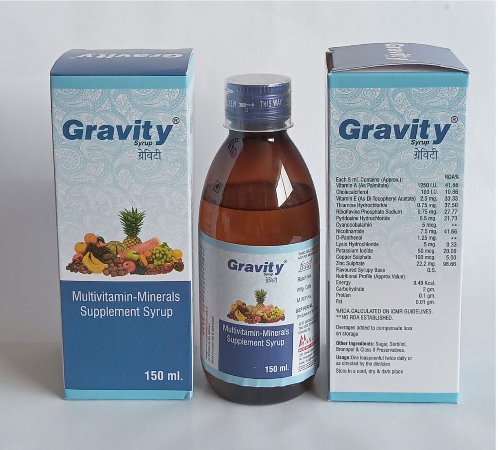 Gravity Syrup 150 ml - Max Life Sciences